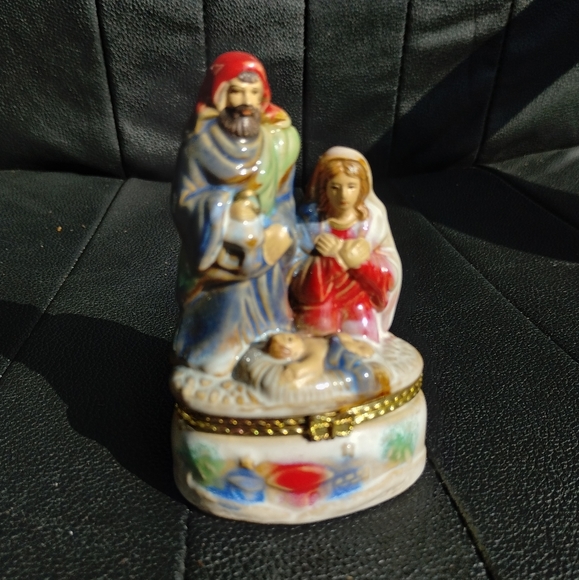 Storage & Organization | Vintage Nativity Trinket Box | Poshmark
